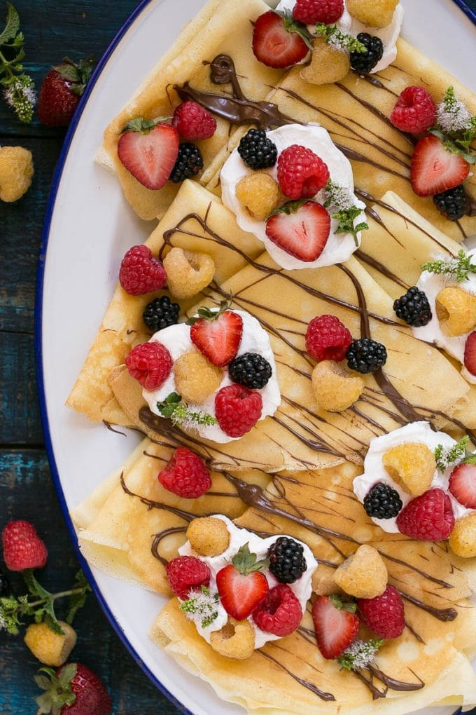 Nutella Crepes with Berries - Dinner at the Zoo