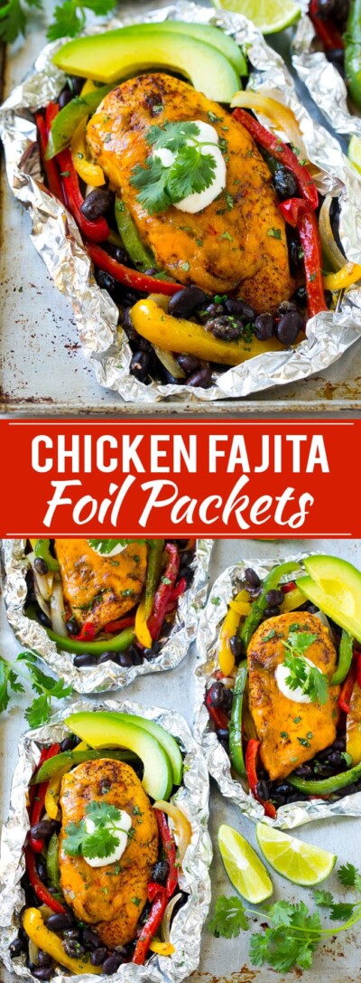 Chicken Fajita Foil Packets - Dinner at the Zoo