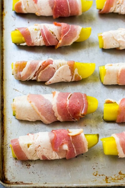 Bacon Wrapped Pickles - Dinner at the Zoo