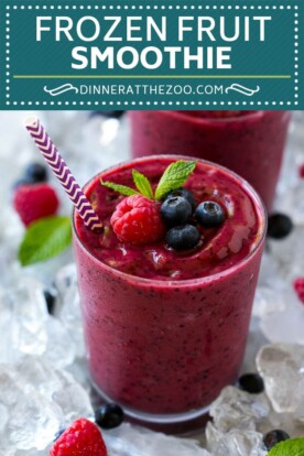 Frozen Fruit Smoothie - Dinner at the Zoo