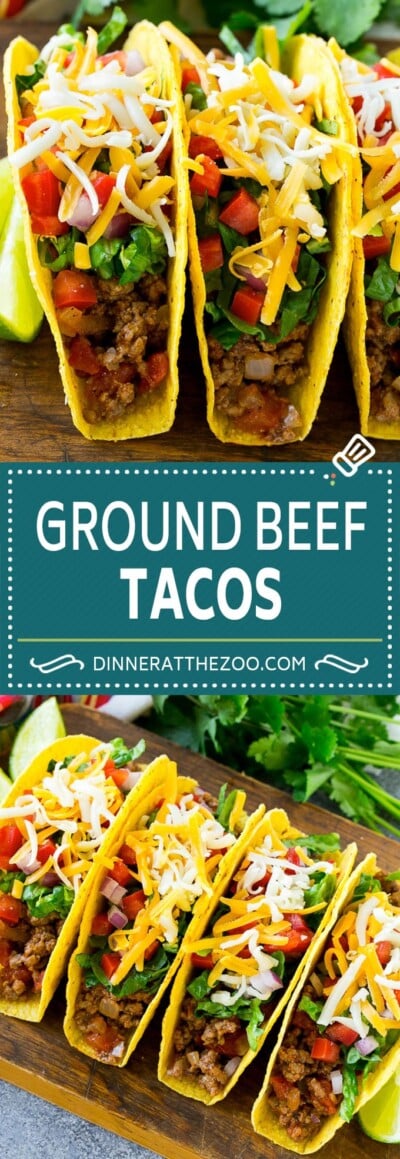 Ground Beef Tacos - Dinner at the Zoo