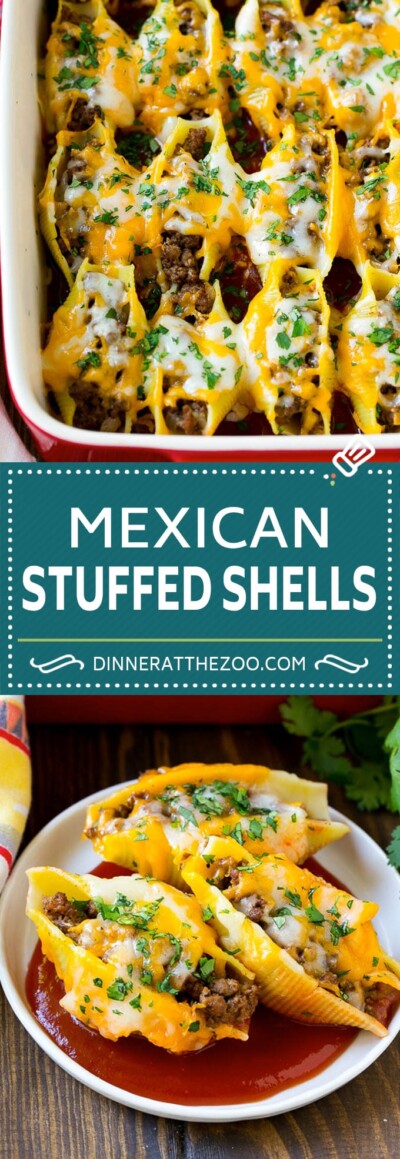Mexican Stuffed Shells - Dinner at the Zoo