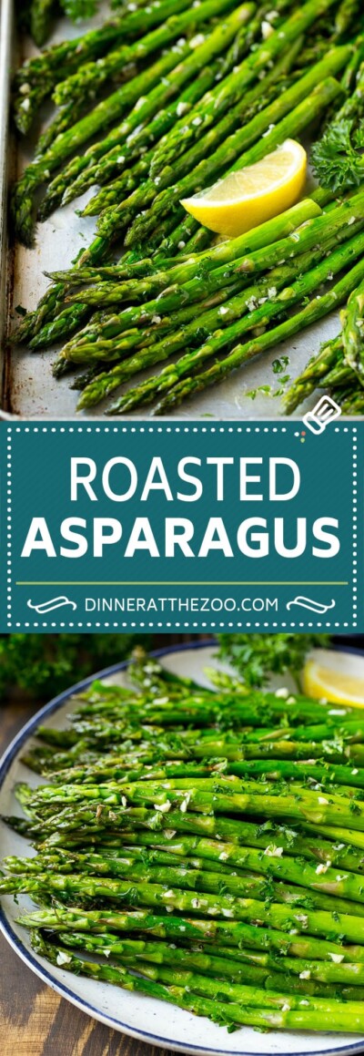 Roasted Asparagus with Garlic and Herbs - Dinner at the Zoo