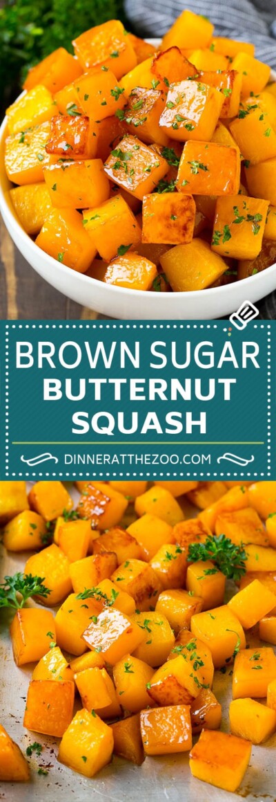 Roasted Butternut Squash with Brown Sugar - Dinner at the Zoo