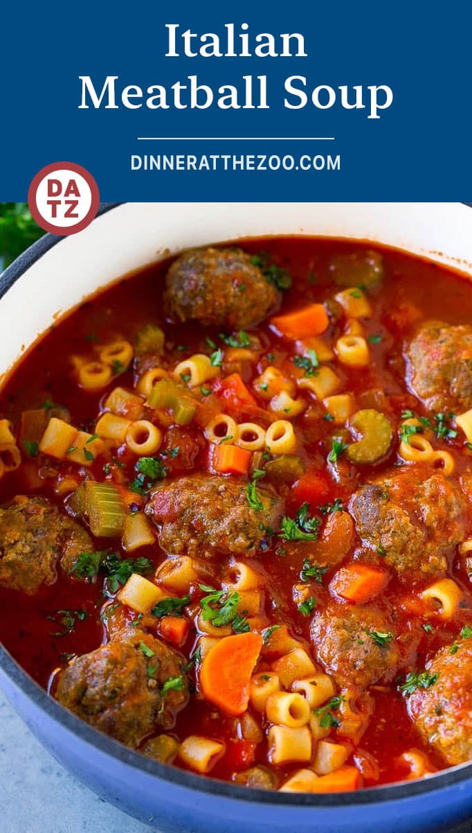Italian Meatball Soup - Dinner at the Zoo