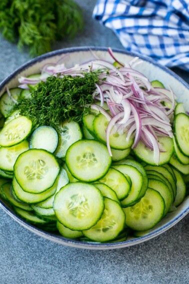 Creamy Cucumber Salad - Dinner at the Zoo