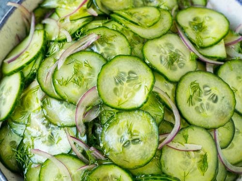 Sliced Cucumbers