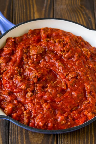 Cheese Tortellini in Meat Sauce - Dinner at the Zoo