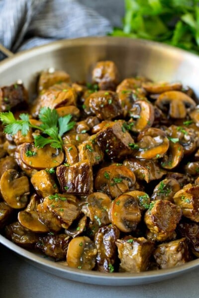 Beef Tips with Mushroom Gravy - Dinner at the Zoo