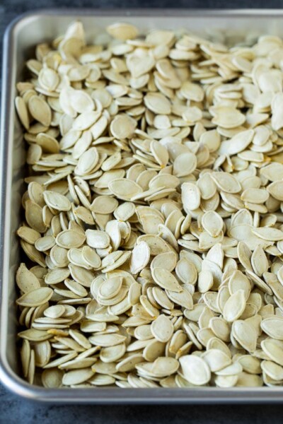 Roasted Pumpkin Seeds - Dinner at the Zoo