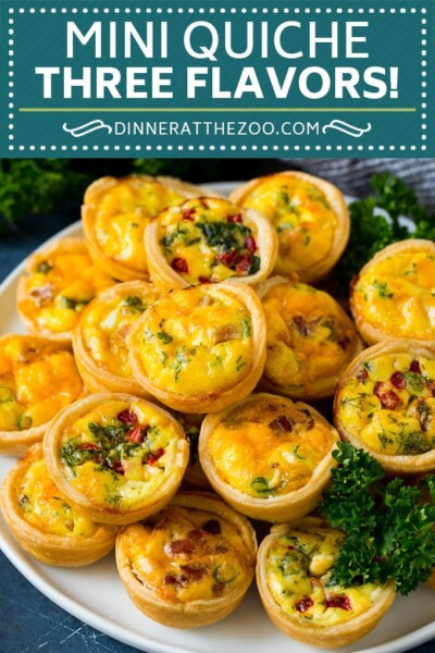 Mini Quiche Recipe (3 Flavors!) - Dinner at the Zoo