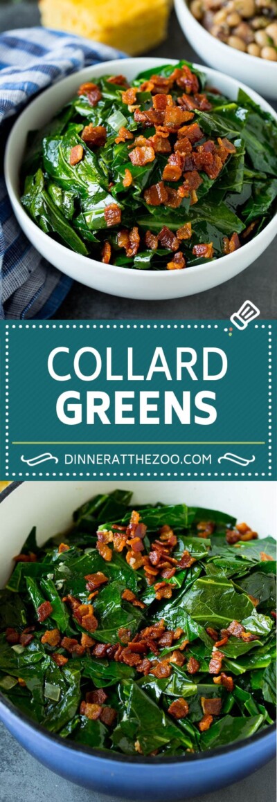 Collard Greens with Bacon - Dinner at the Zoo