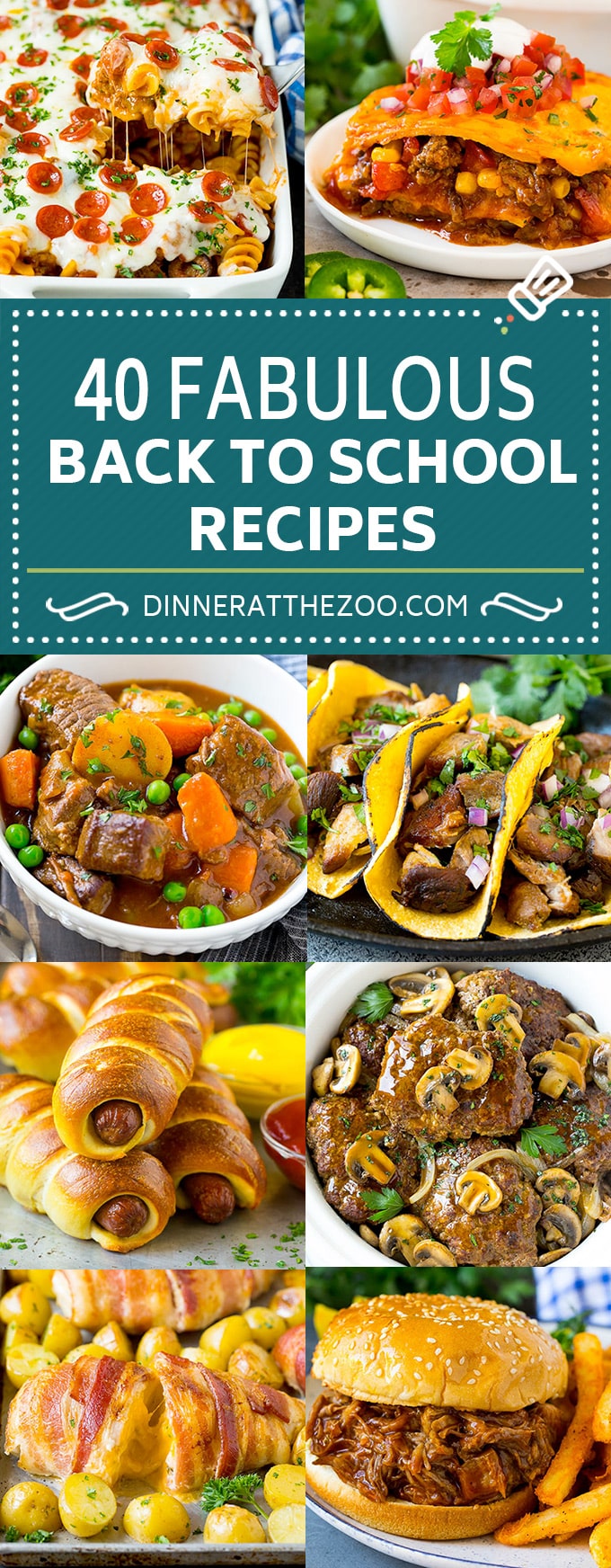 40 Back to School Recipes - Dinner at the Zoo