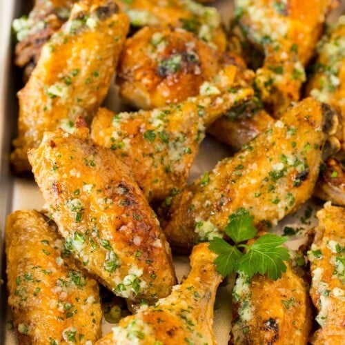 Garlic Parmesan Wings - Dinner at the Zoo