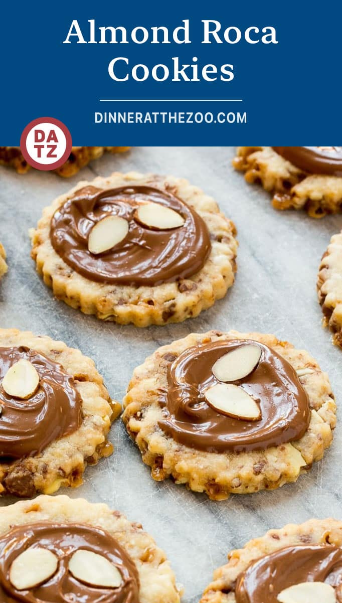 Almond Roca Cookies - Dinner at the Zoo