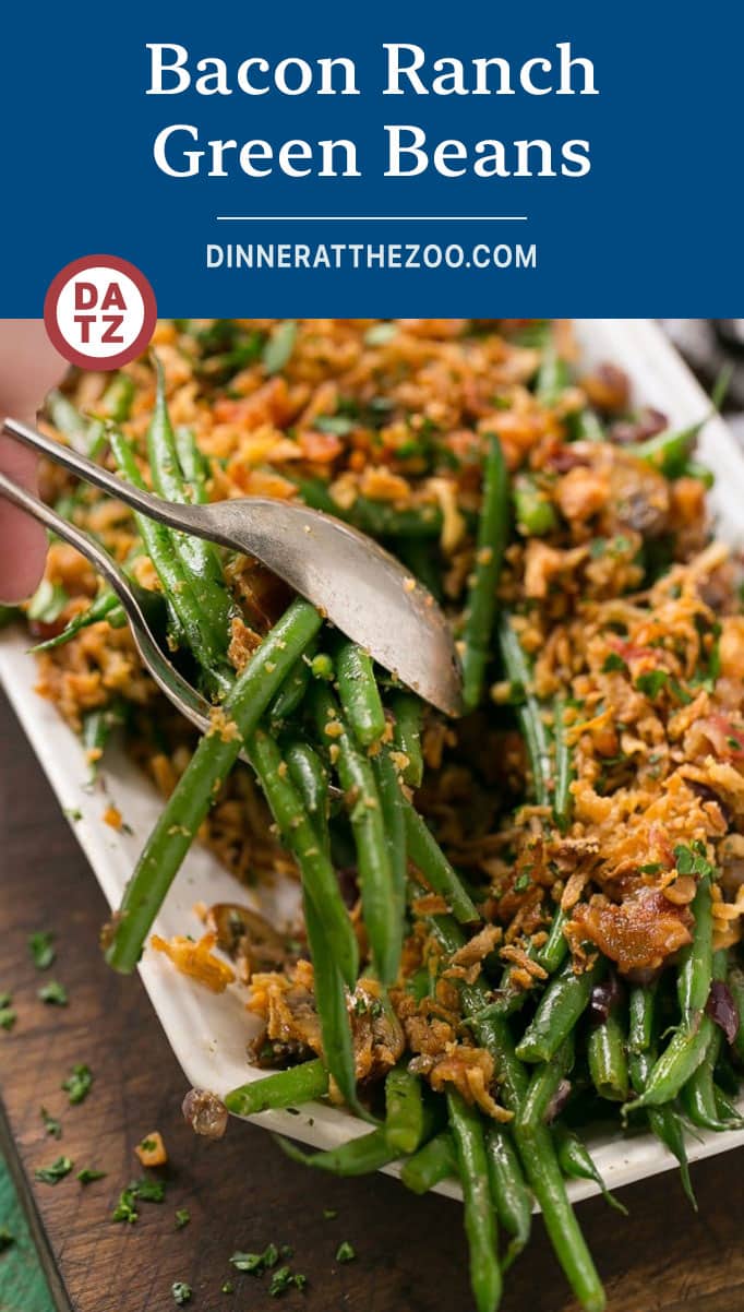 Bacon Ranch Green Beans - Dinner at the Zoo