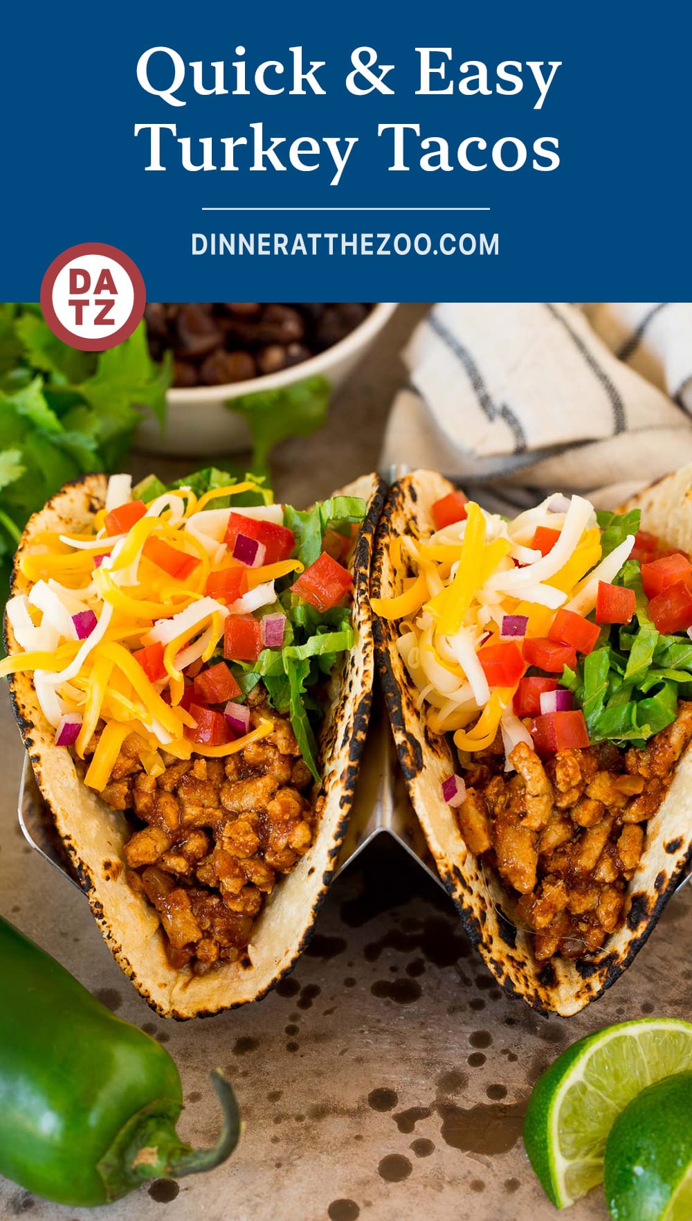 Easy Turkey Tacos - Dinner at the Zoo