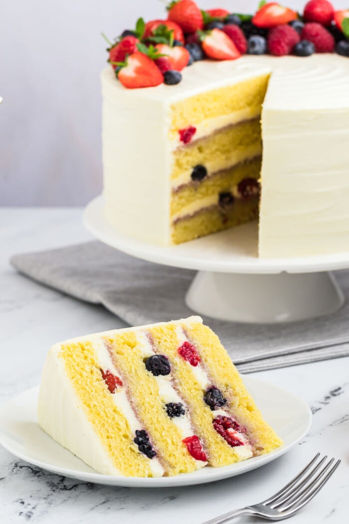 Berry Chantilly Cake - Dinner at the Zoo