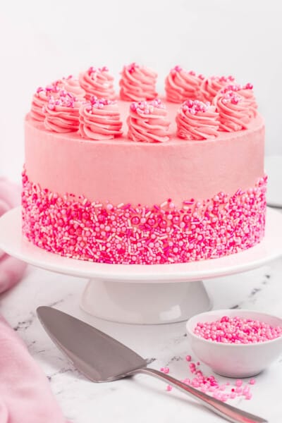 Pink Cake Recipe - Dinner at the Zoo