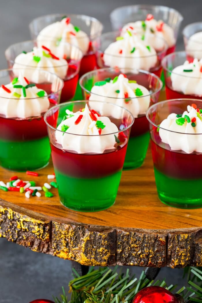 Christmas Jello Shots - Dinner at the Zoo