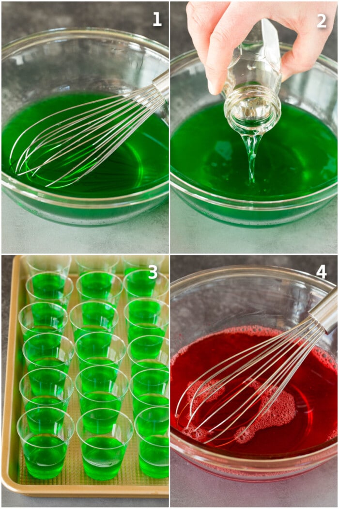 Christmas Jello Shots - Dinner at the Zoo