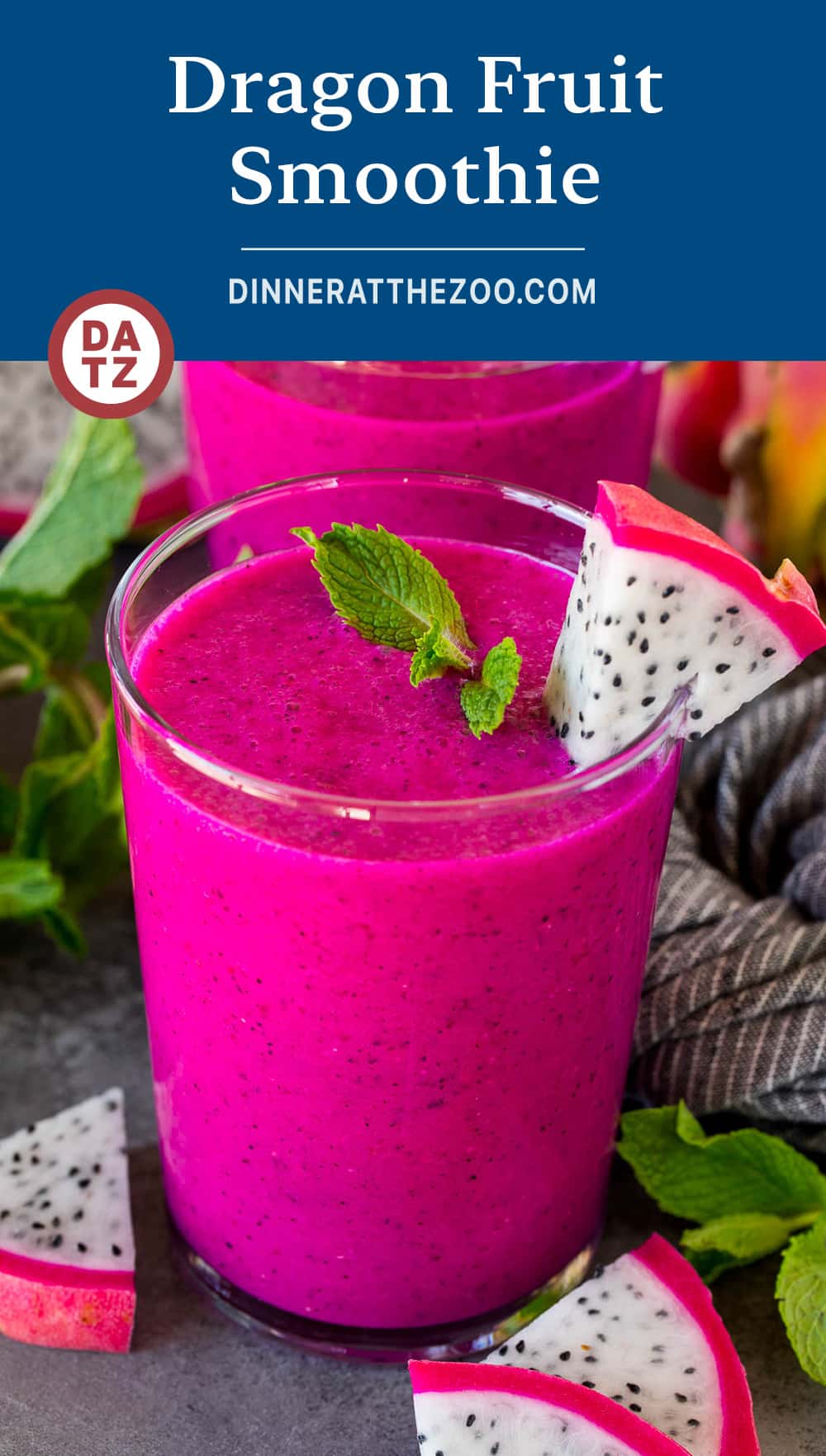 Dragon Fruit Smoothie - Dinner at the Zoo