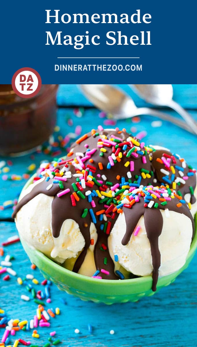 Homemade Magic Shell Recipe - Dinner at the Zoo